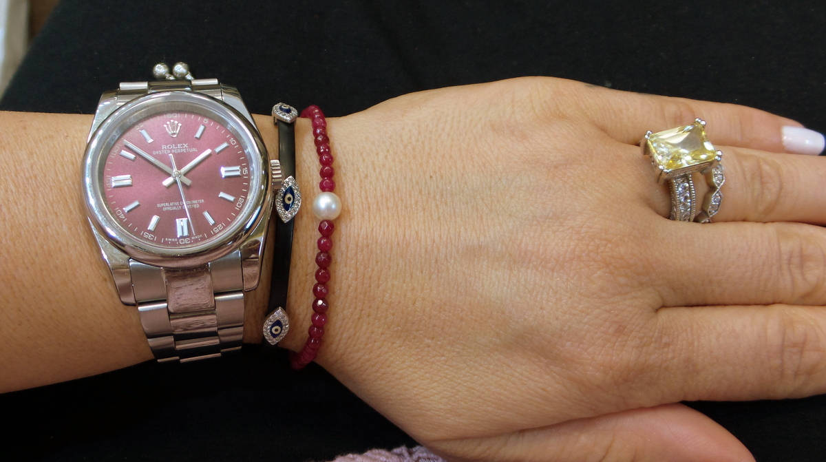 Beaded Bracelet/ Ruby Colored Beads With Natural Cultured - Etsy