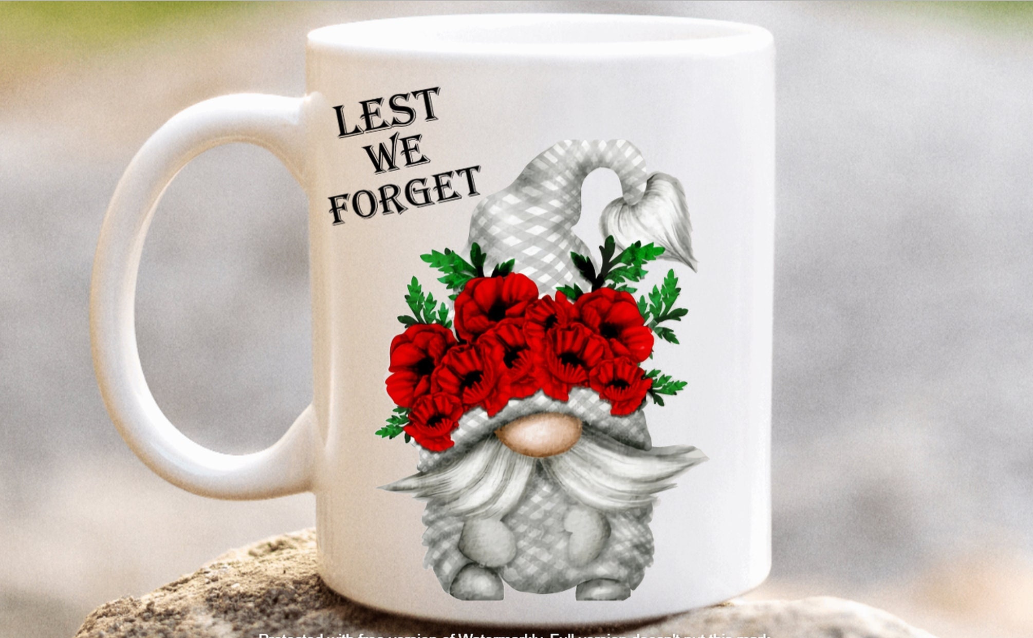 Remembrance Day Mug Poppy Gonk Coffee / Tea Cup Armistice - Etsy UK