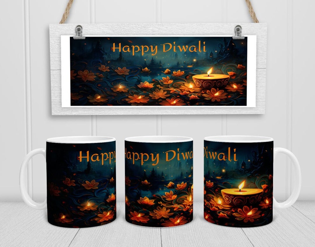 Diwali Mug Deepavali Celebration Gift Festival of Lights Cup - Etsy