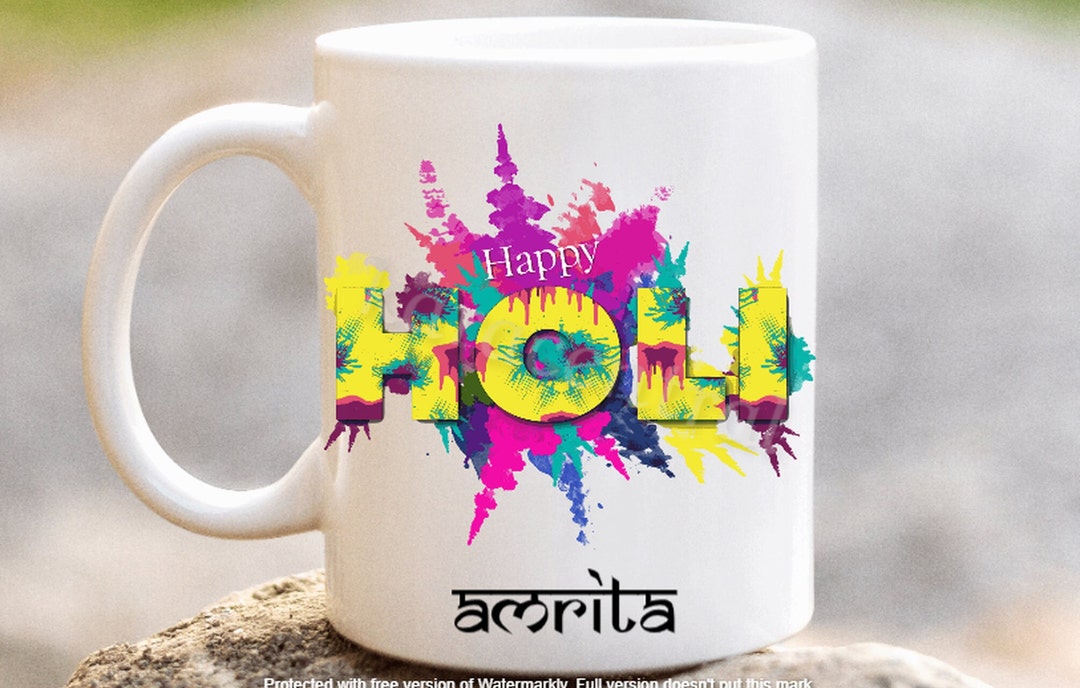 Buy Holi Coffee Mug, Personalised Holi Mug, Hindu Festival Coffee Tea ...