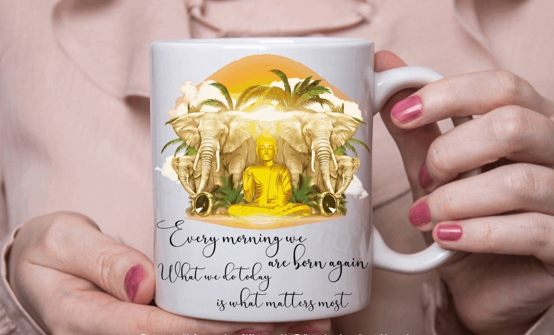 Buddha Coffee Mug Buddha Tea Cup Meditation Mug Yoga Gifts | Etsy