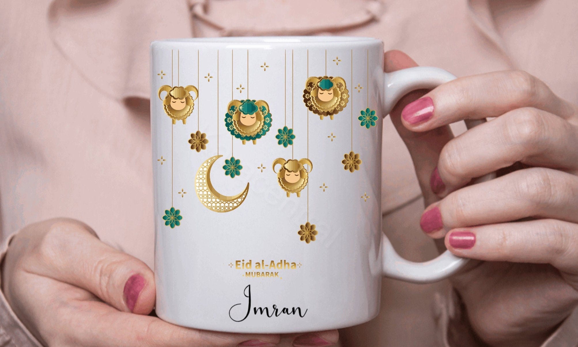 Eid Al-Adha Mug Personalised Eid Mubarak Coffee Tea Cup | Etsy