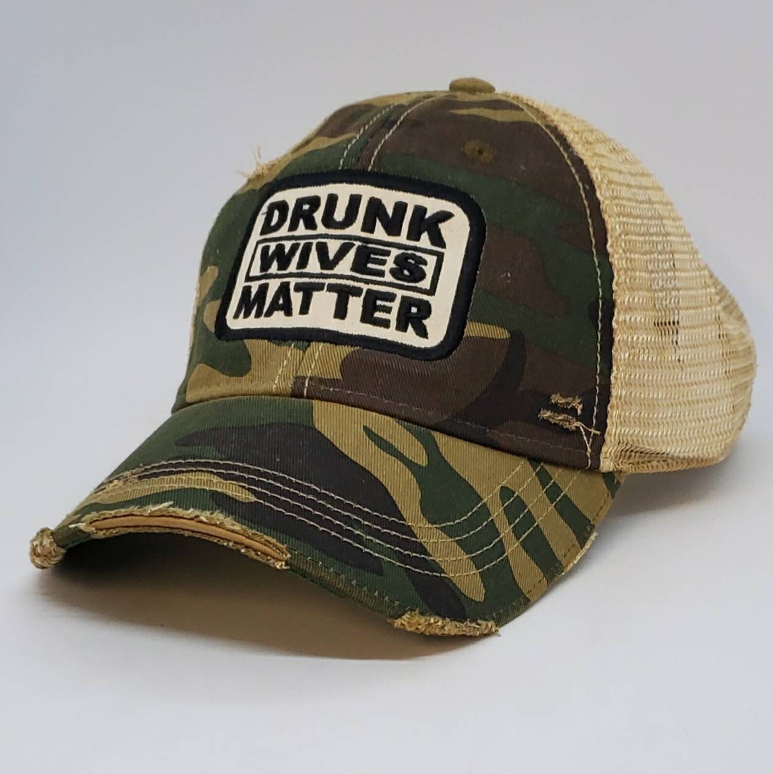 Drunk Wives Matter Headmost Distressed Camo 2 Optional Patch | Etsy