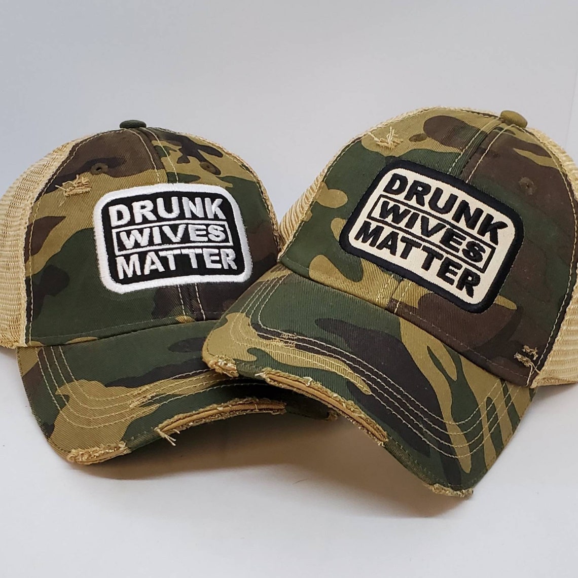 Drunk Wives Matter Headmost Distressed Camo 2 Optional Patch | Etsy