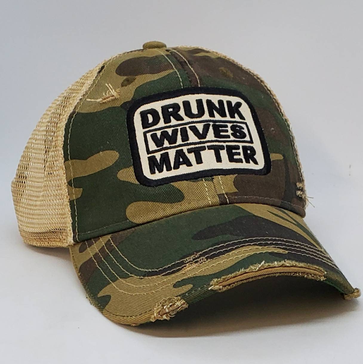 Drunk Wives Matter Headmost Distressed Camo 2 Optional Patch | Etsy