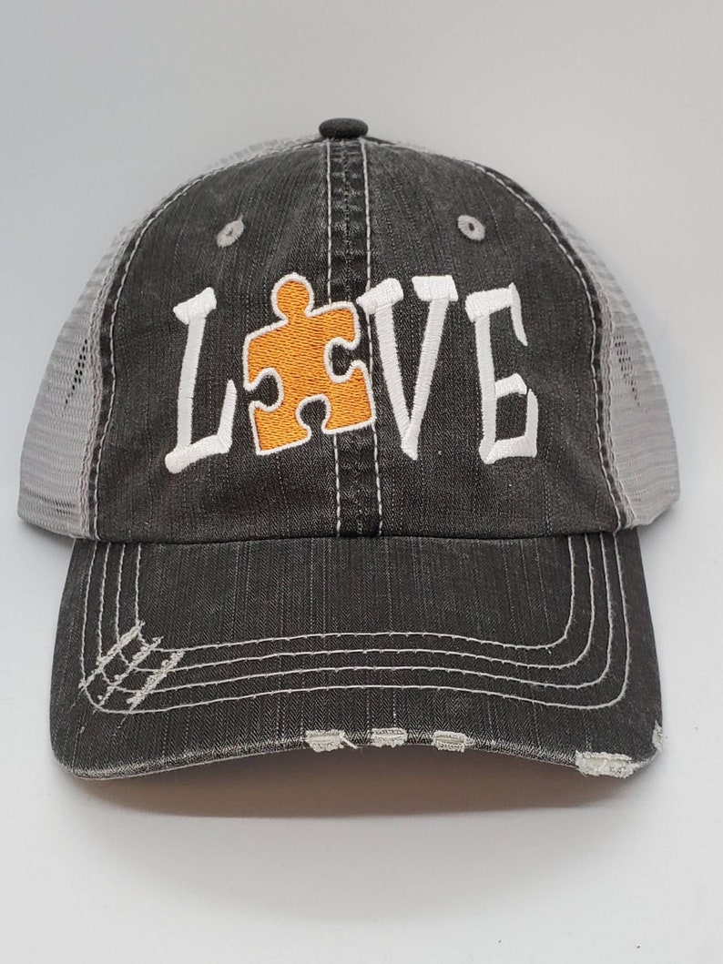 Autism Love Cap Autism Puzzle Piece Autism Awareness Etsy