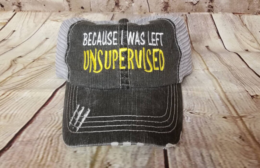 Unsupervised, I Was Left Unsupervised, Low Profile Cap, Hat, Beach, Fun ...