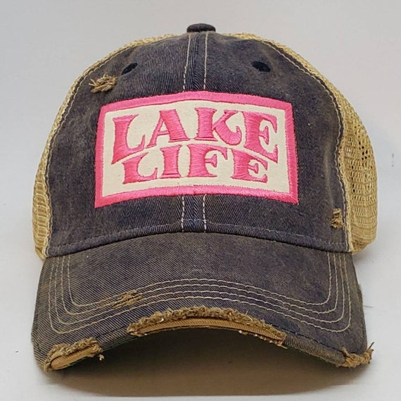 Lake Life Cap Distressed Navy Headmost Brand | Etsy
