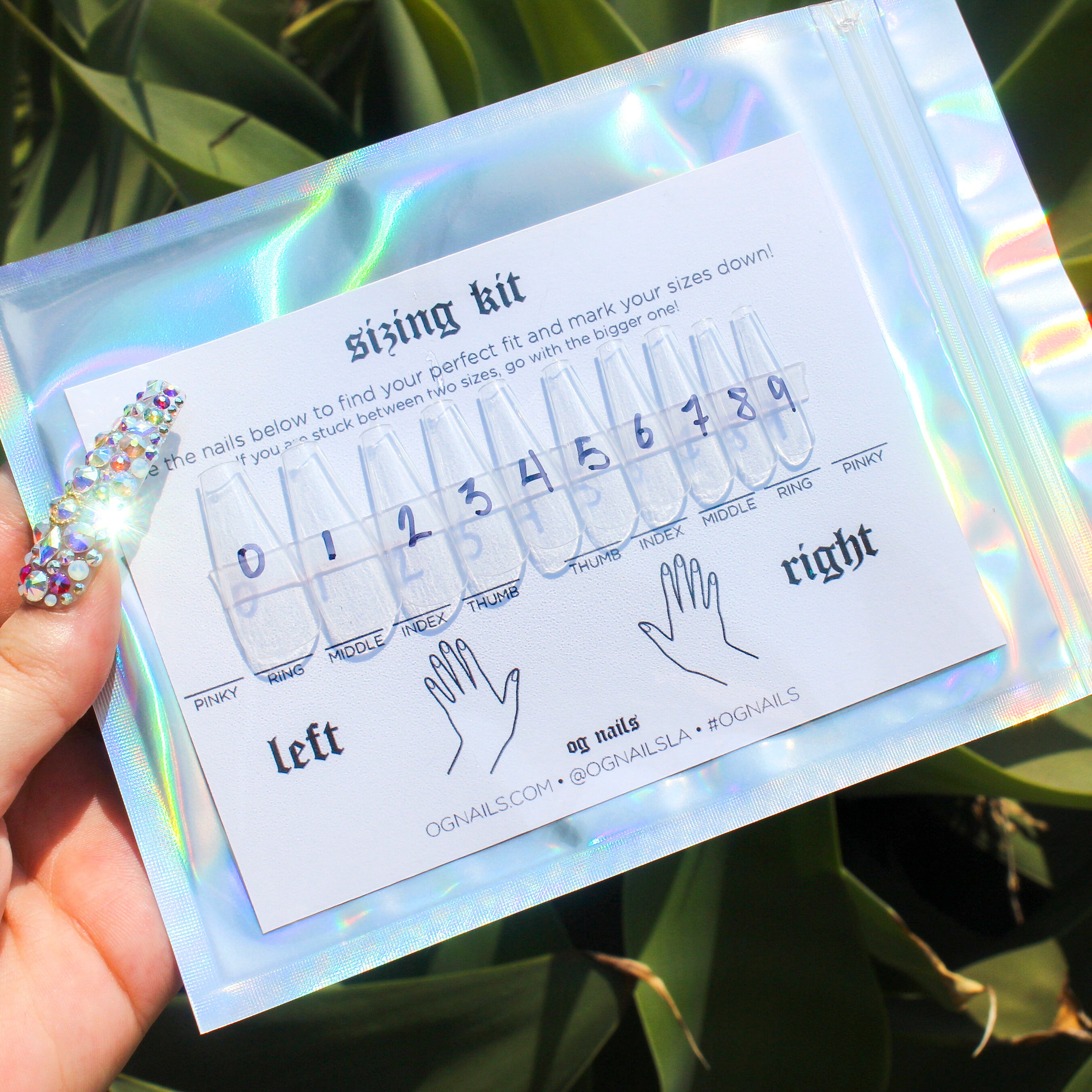 Sizing Kit Press On Nails Acrylic Press On Nails Nail Art Craft