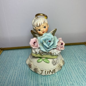 Lefton June Angel Figurine Rose Pearl Geo Z Lefton Angel | Etsy