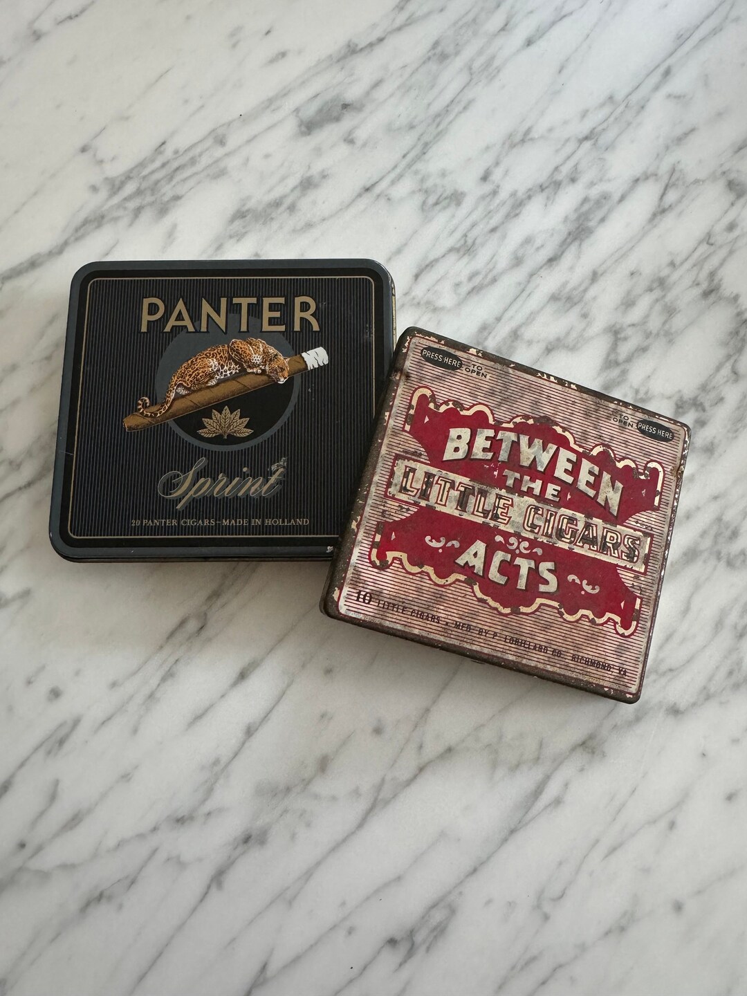 Panter Sprint and Between the Acts Little Cigars Tins - Etsy