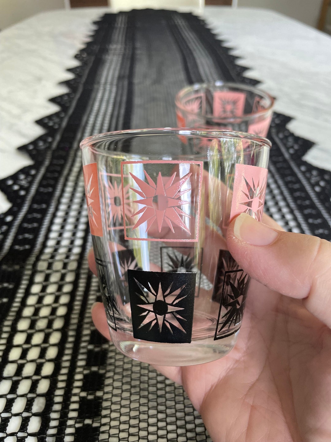 Anchor Hocking Aztec Sunburst Sourcream Glasses (set of 2, 8 Oz ...