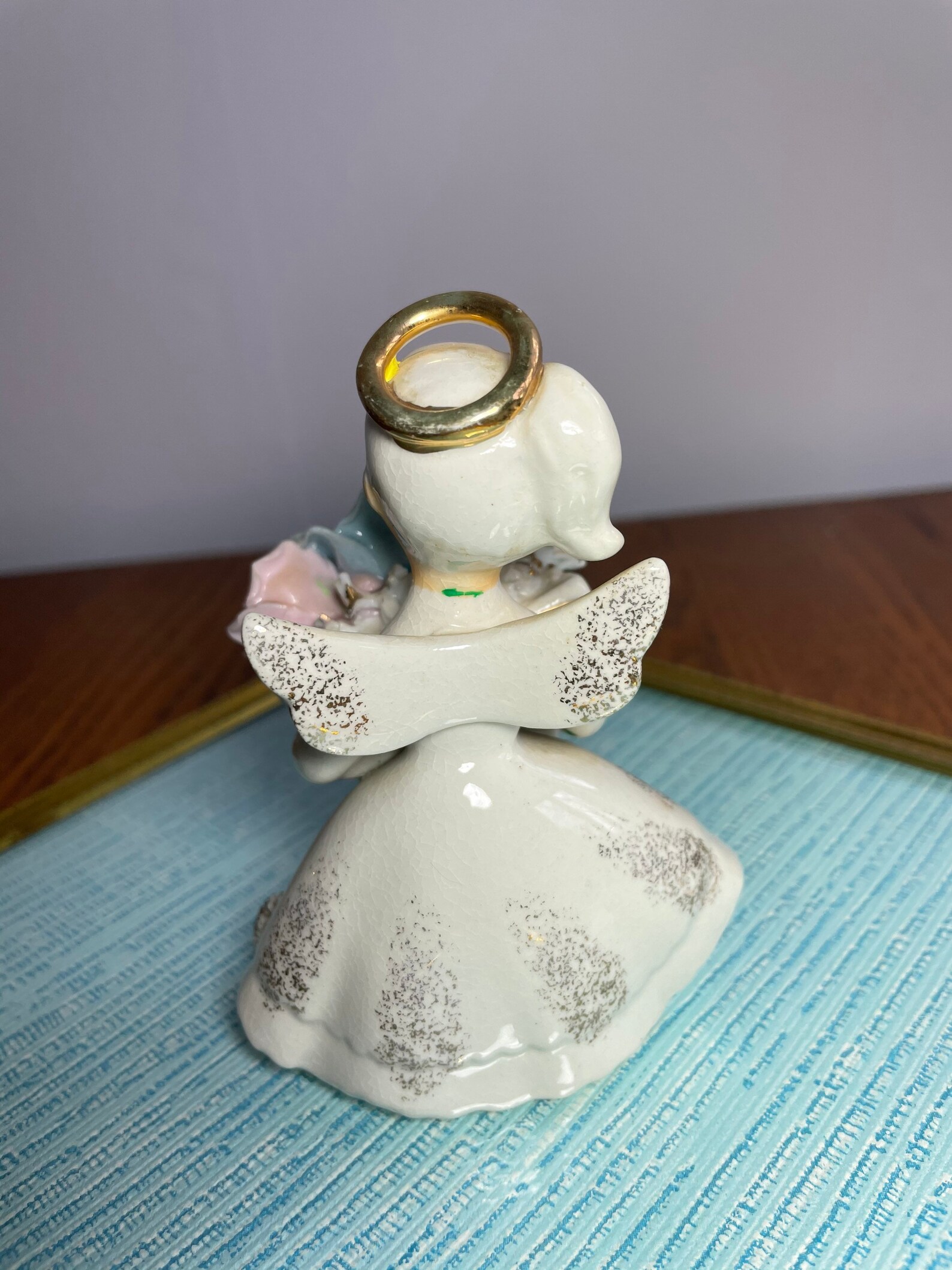 Lefton June Angel Figurine Rose Pearl Geo Z Lefton Angel | Etsy