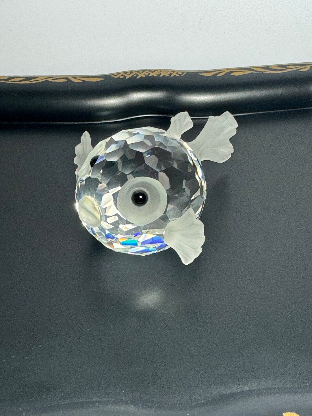 Swarovski Crystal Puffer Fish Miniature Figurine - Etsy