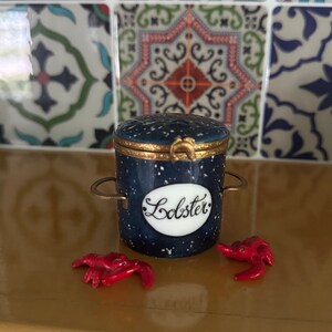 Limoges Miniature Lobster Pot Trinket Box - Etsy