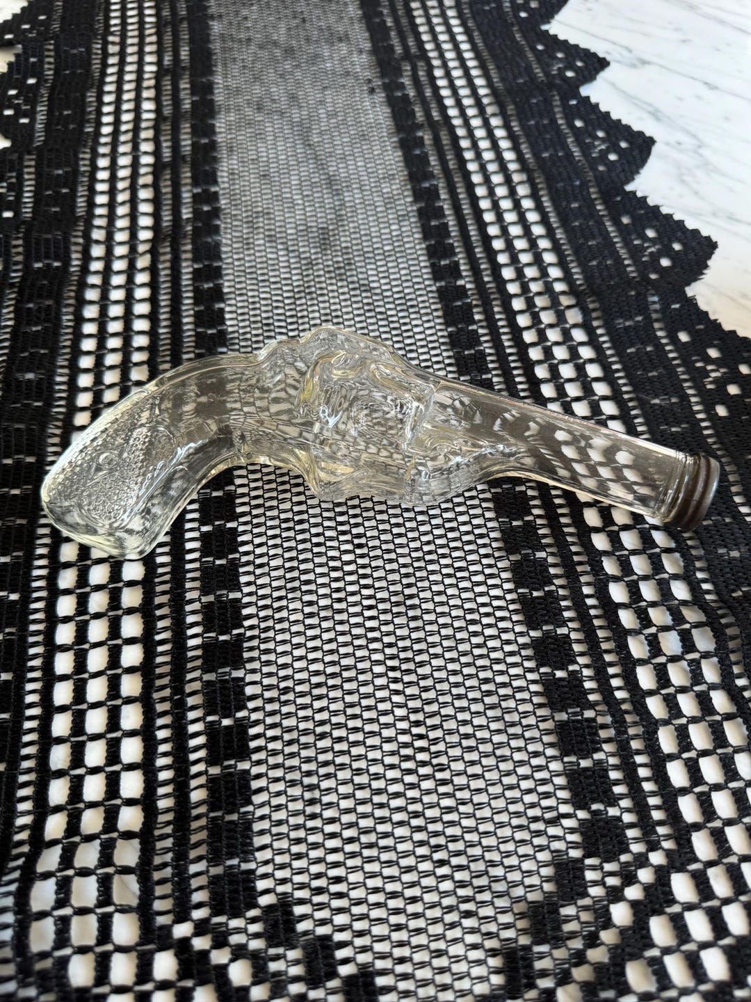 Antique Diamond Grip Revolver Glass Gun Candy Container - Etsy