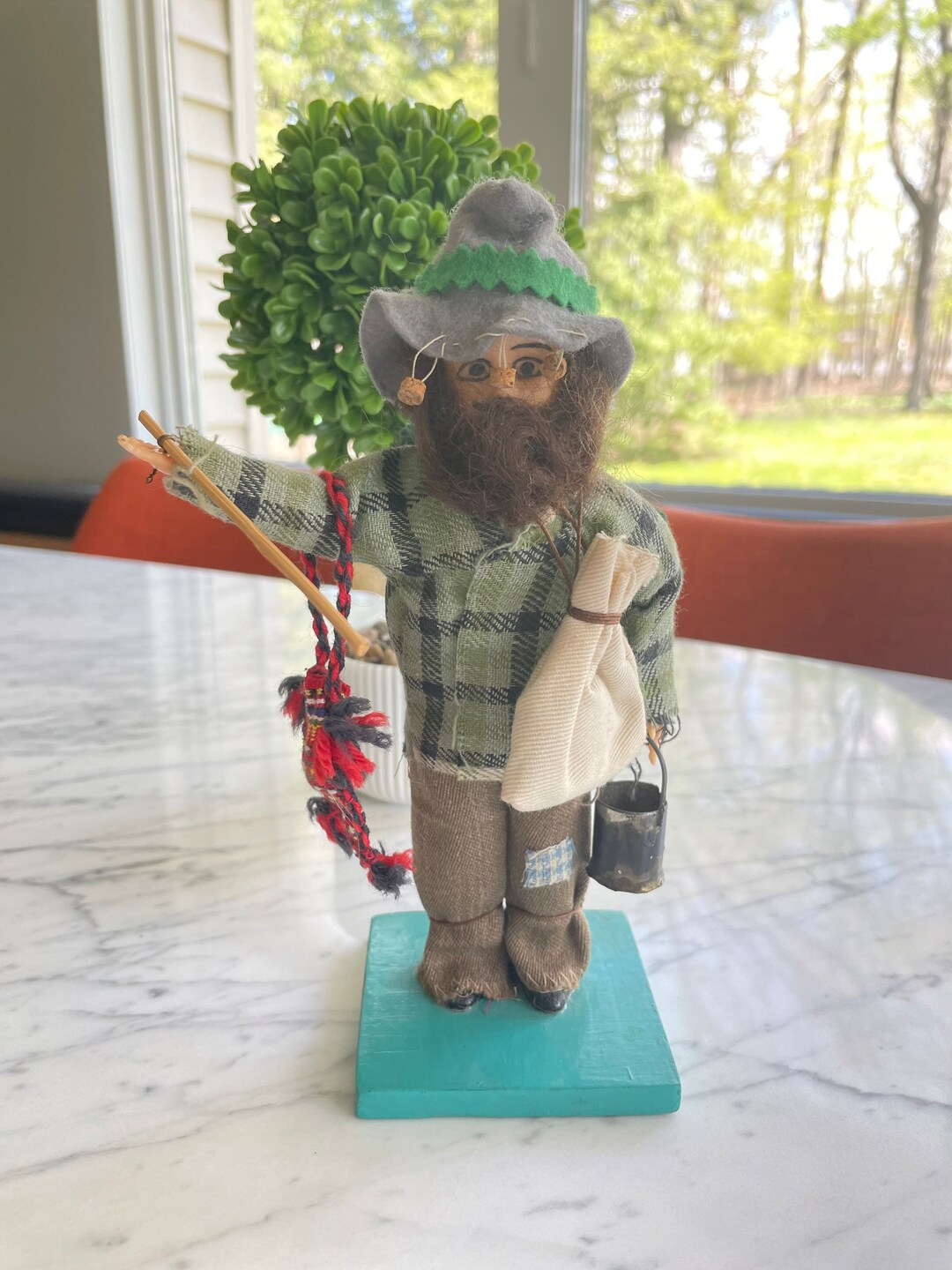 Green Hobo Folk Art Figure, Australian Hobo Hipster Gypsy Cultural Doll ...