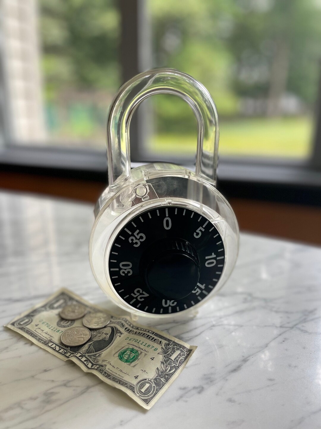Oversized Padlock Clear Plastic Bank - Etsy