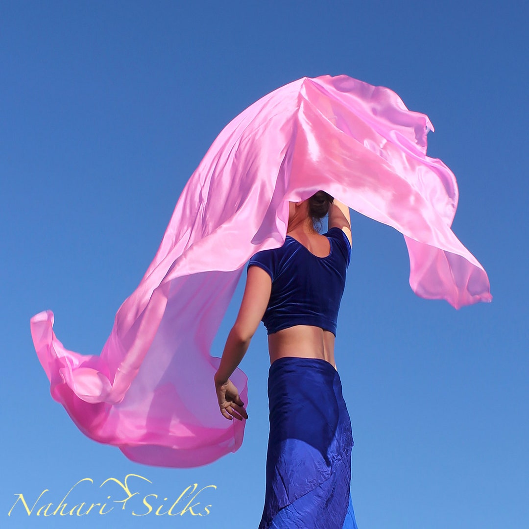 Nahari Silks Womens 100% Silk Dance Scarves Veils Shawls Wraps Solid ...