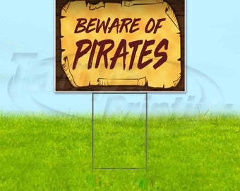 Beware of Pirates Sign - Etsy