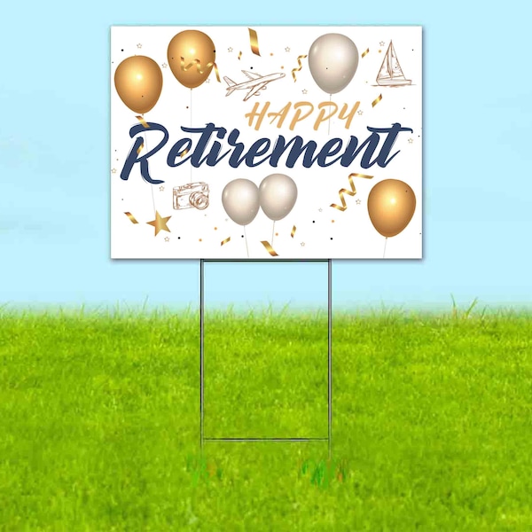 Retirement Yard Sign - Etsy
