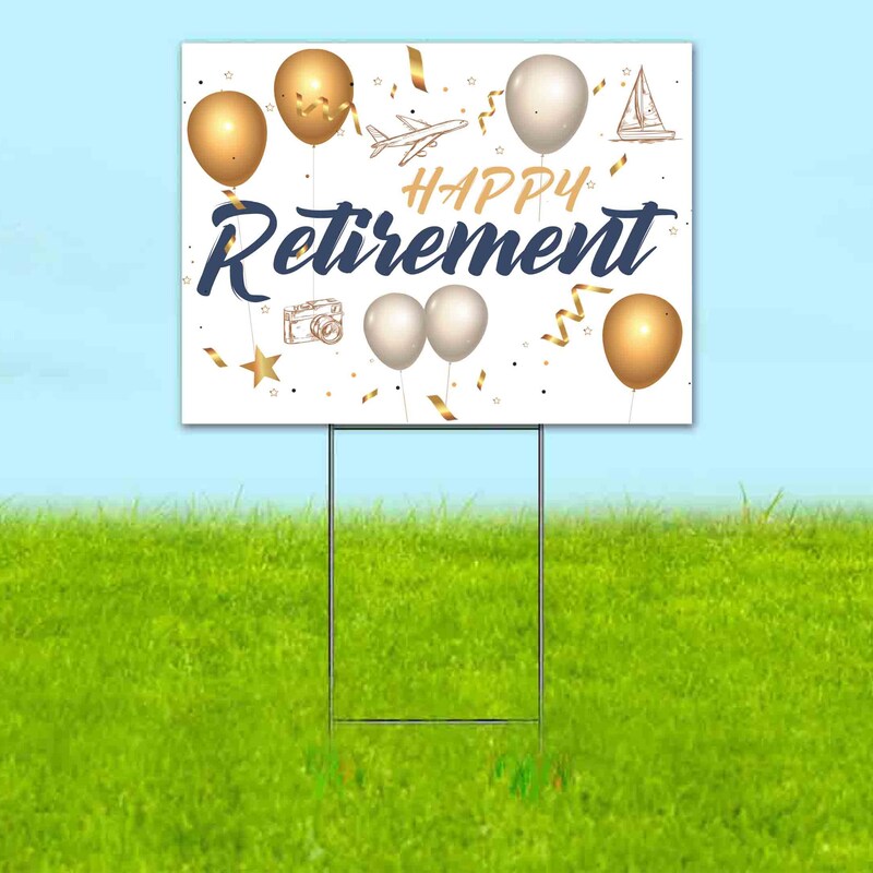 Retirement Yard Sign - Etsy