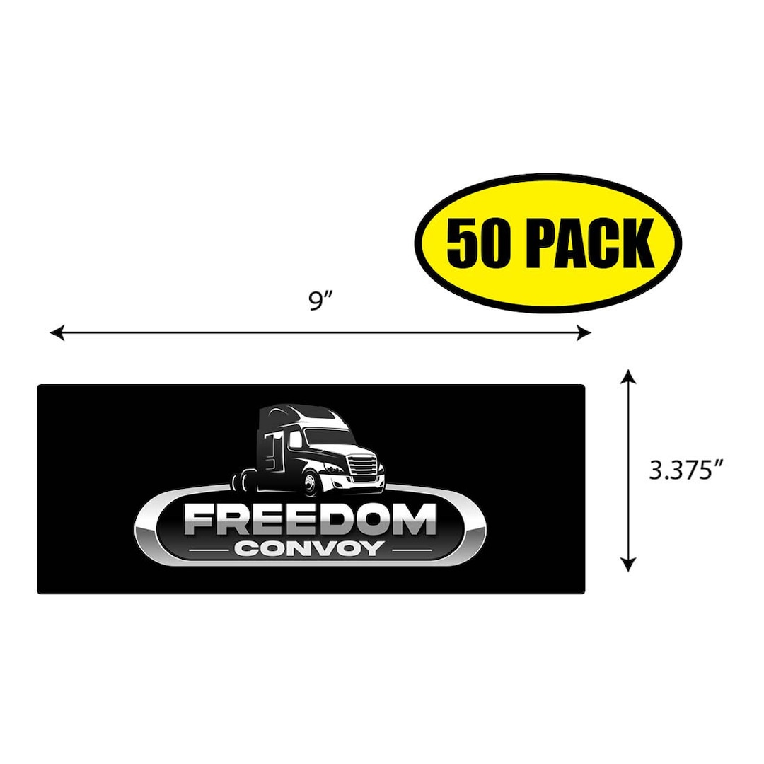 Freedom Convoy Logo Vinyl Sticker Decal 3.37 X 9 Peel & Stick Funny ...