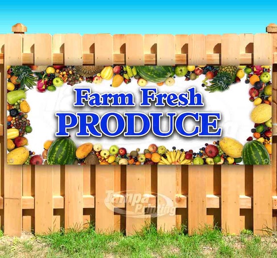 Farm Fresh Produce 13 Oz Heavy Duty Vinyl Banner Sign With | Etsy