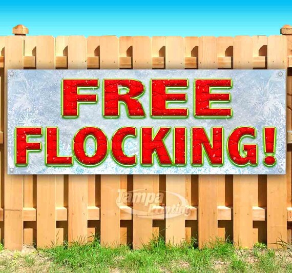Free Flocking 13 Oz Heavy Duty Vinyl Banner Sign With Metal - Etsy