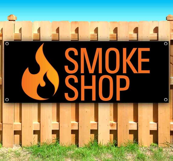 SMOKE SHOP 13 Oz Heavy Duty Vinyl Banner Sign With Metal | Etsy