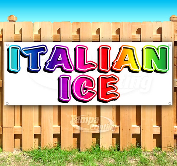 ITALIAN ICE RAINBOW 13 Oz Heavy Duty Vinyl Banner Sign With | Etsy