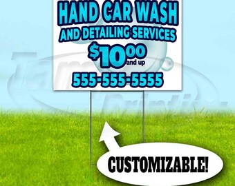 Car Wash Yard Sign - Etsy