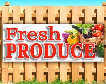 Farm Fresh Produce 13 Oz Heavy Duty Vinyl Banner Sign With | Etsy