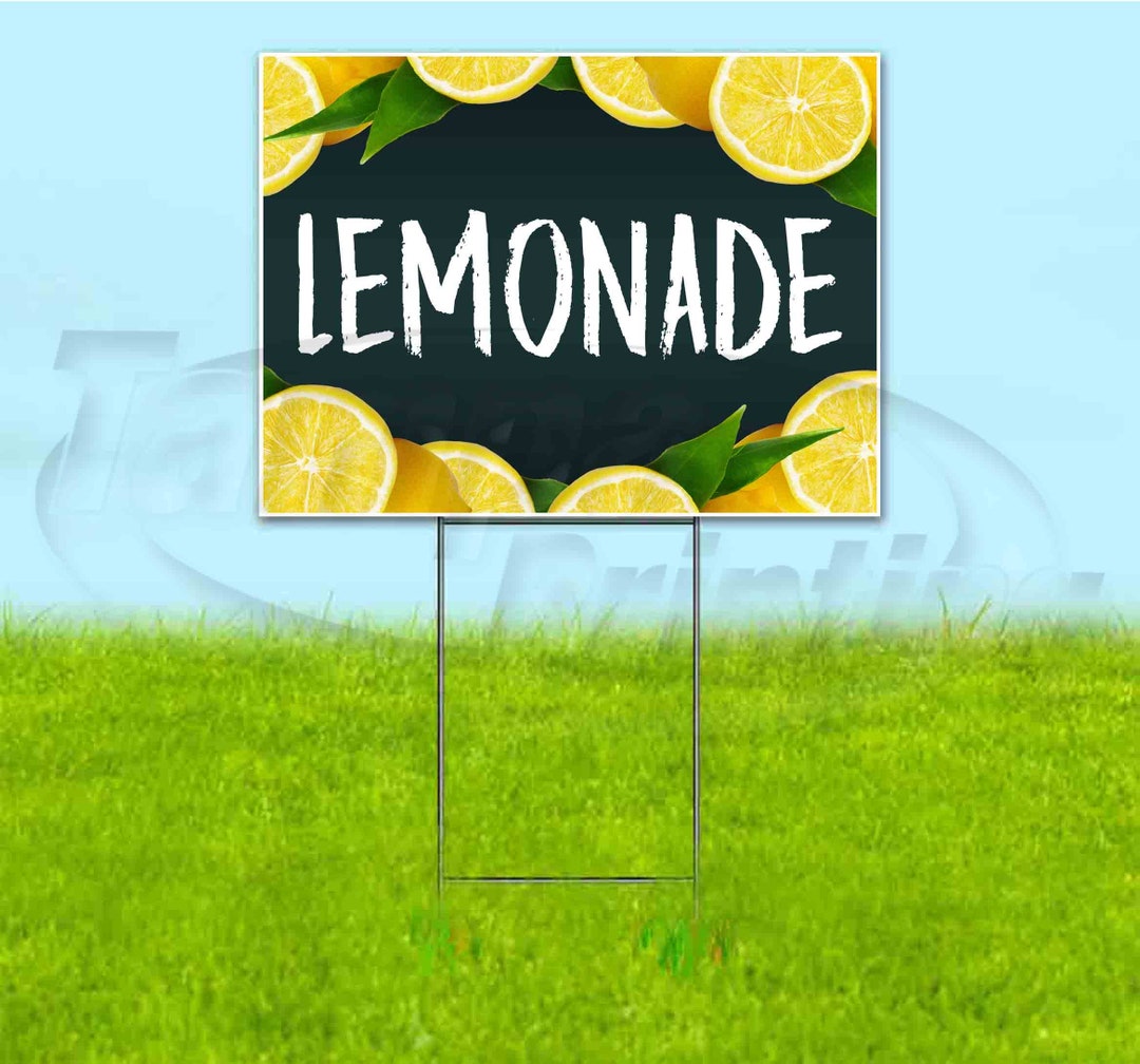 Lemonade Chalk 18x24 Corrugated Plastic Yard Sign, Bandit, Lawn ...