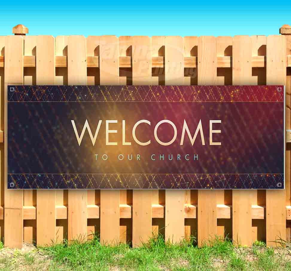 Welcome to Our Church 13 Oz Heavy Duty Vinyl Banner Sign With - Etsy UK