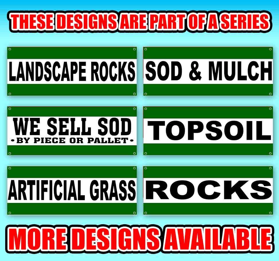 TOPSOIL 13 oz heavy duty vinyl banner sign with metal | Etsy