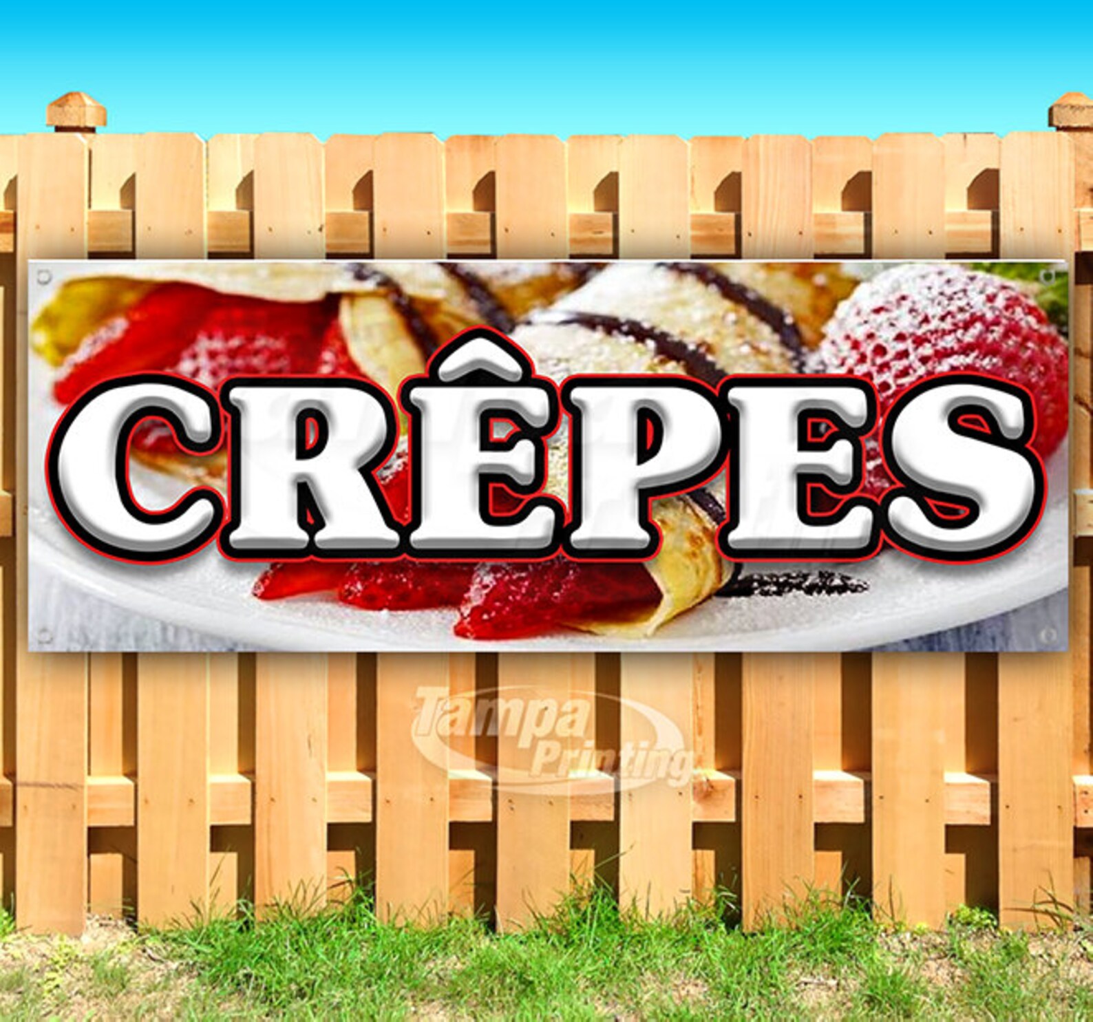 CREPES 13 oz heavy duty vinyl banner sign with metal - Etsy.de