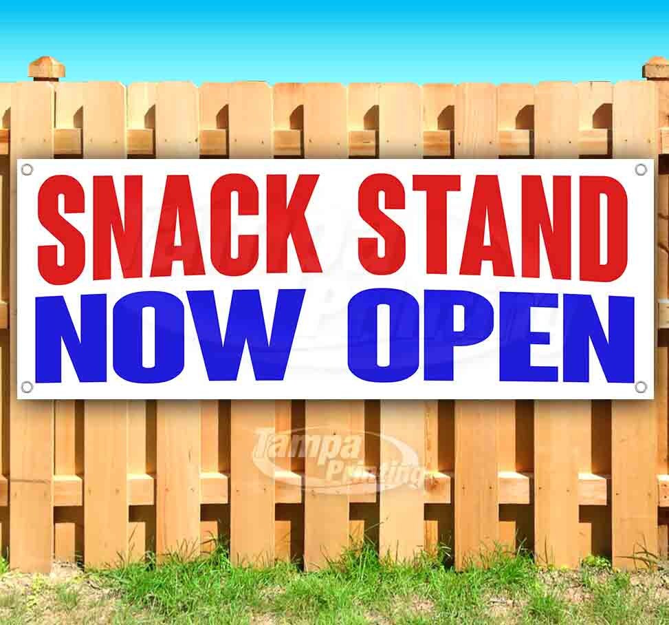 Snack Stand Now Open 13 oz heavy duty vinyl banner sign with | Etsy