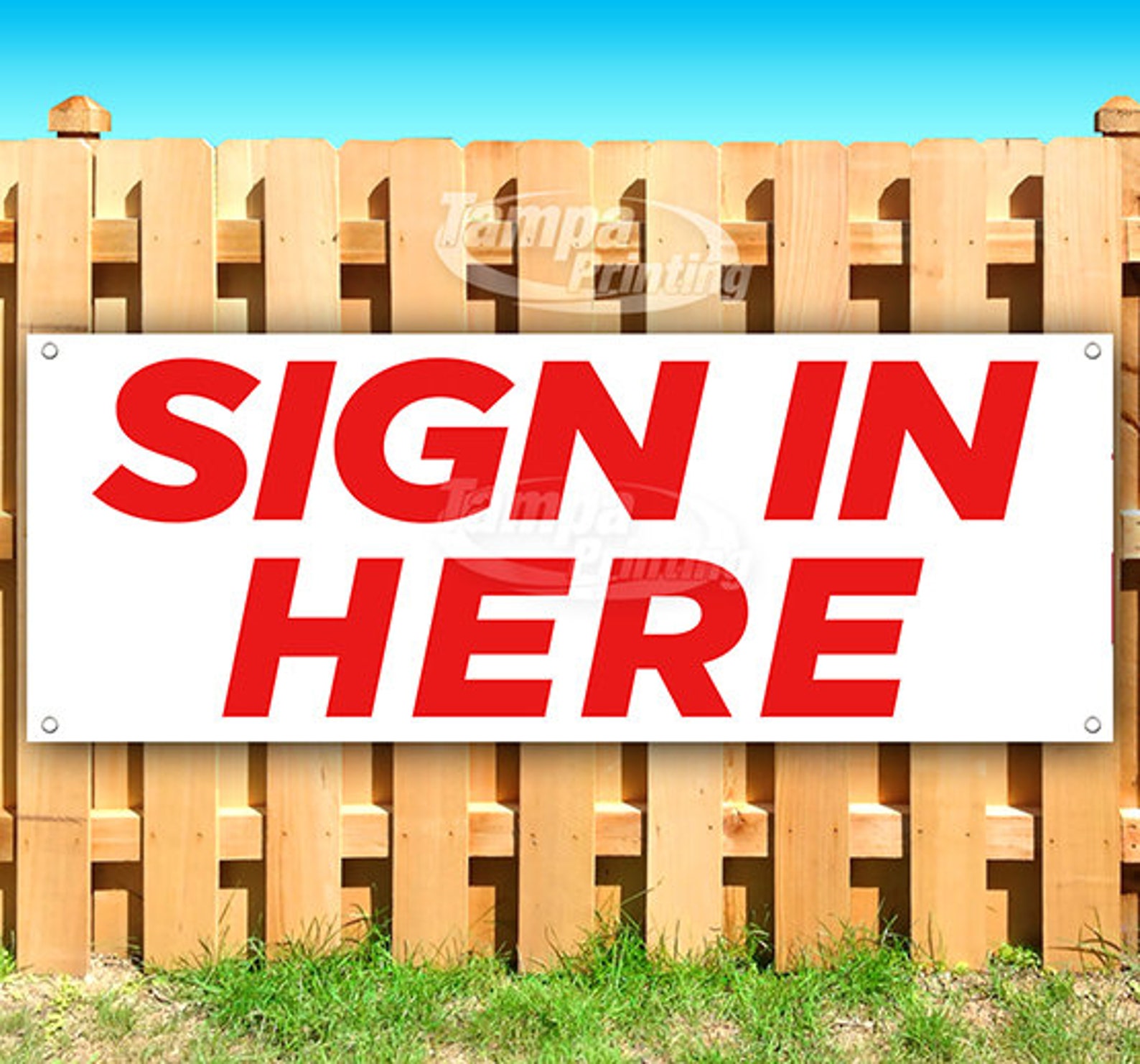 SIGN IN HERE 13 Oz Heavy Duty Vinyl Banner Sign With Metal - Etsy