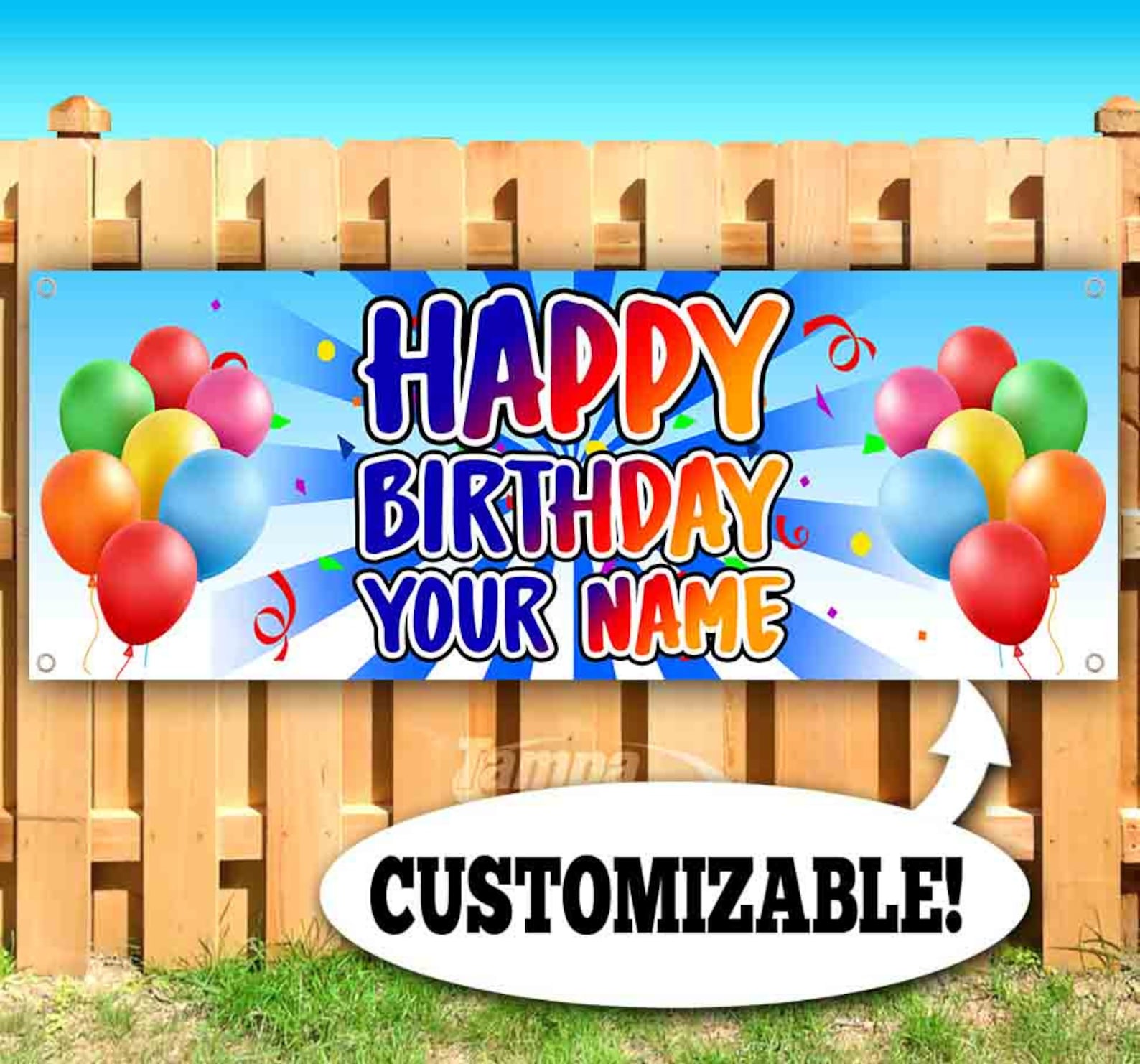 Happy Birthday Customizable 13 Oz Heavy Duty Vinyl Banner Sign - Etsy