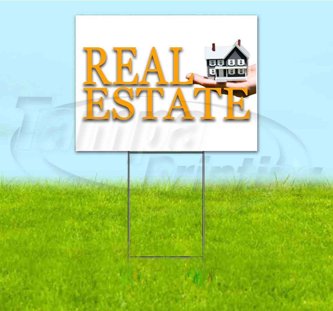 Real Estate 18x24 Corrugated Plastic Yard Sign | Etsy