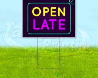 Open Late Neon Sign - Etsy