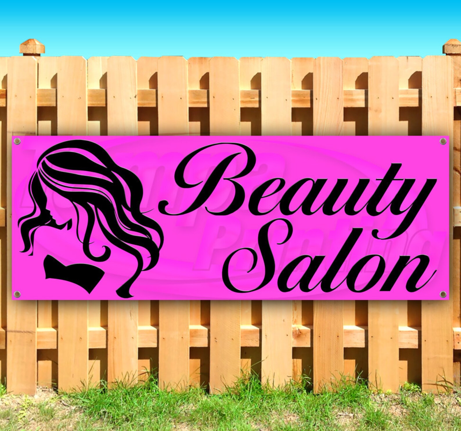 Beauty Salon 13 oz heavy duty vinyl banner sign with metal | Etsy