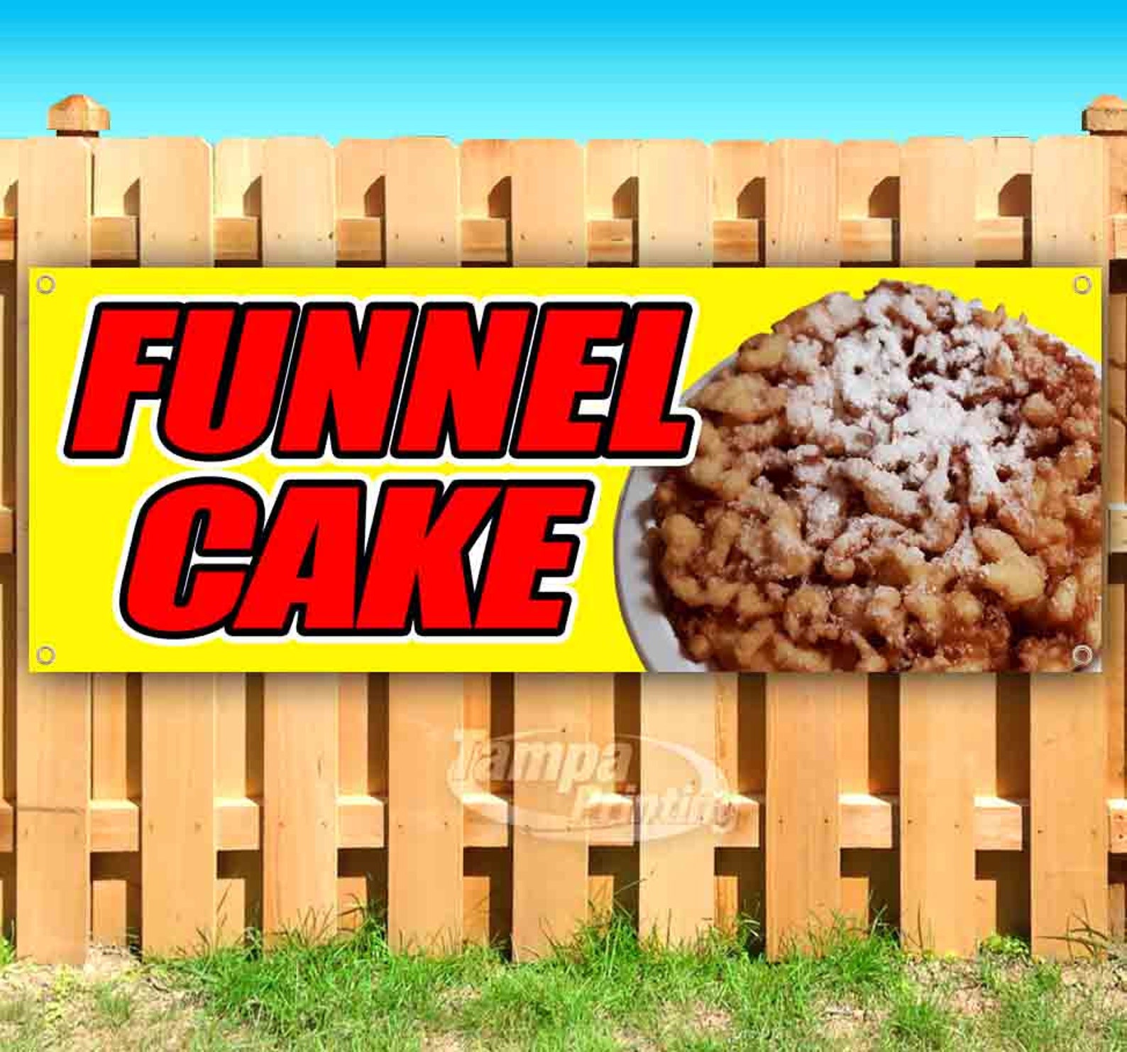 Funnel Cake 13 Oz Heavy Duty Vinyl Banner Sign With Metal - Etsy