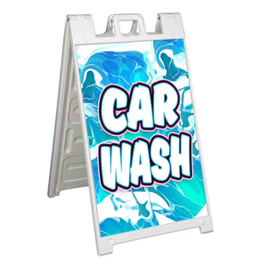 Car Wash 24x36 A-frame Signicade Sidewalk Sign Multiple Options stand ...