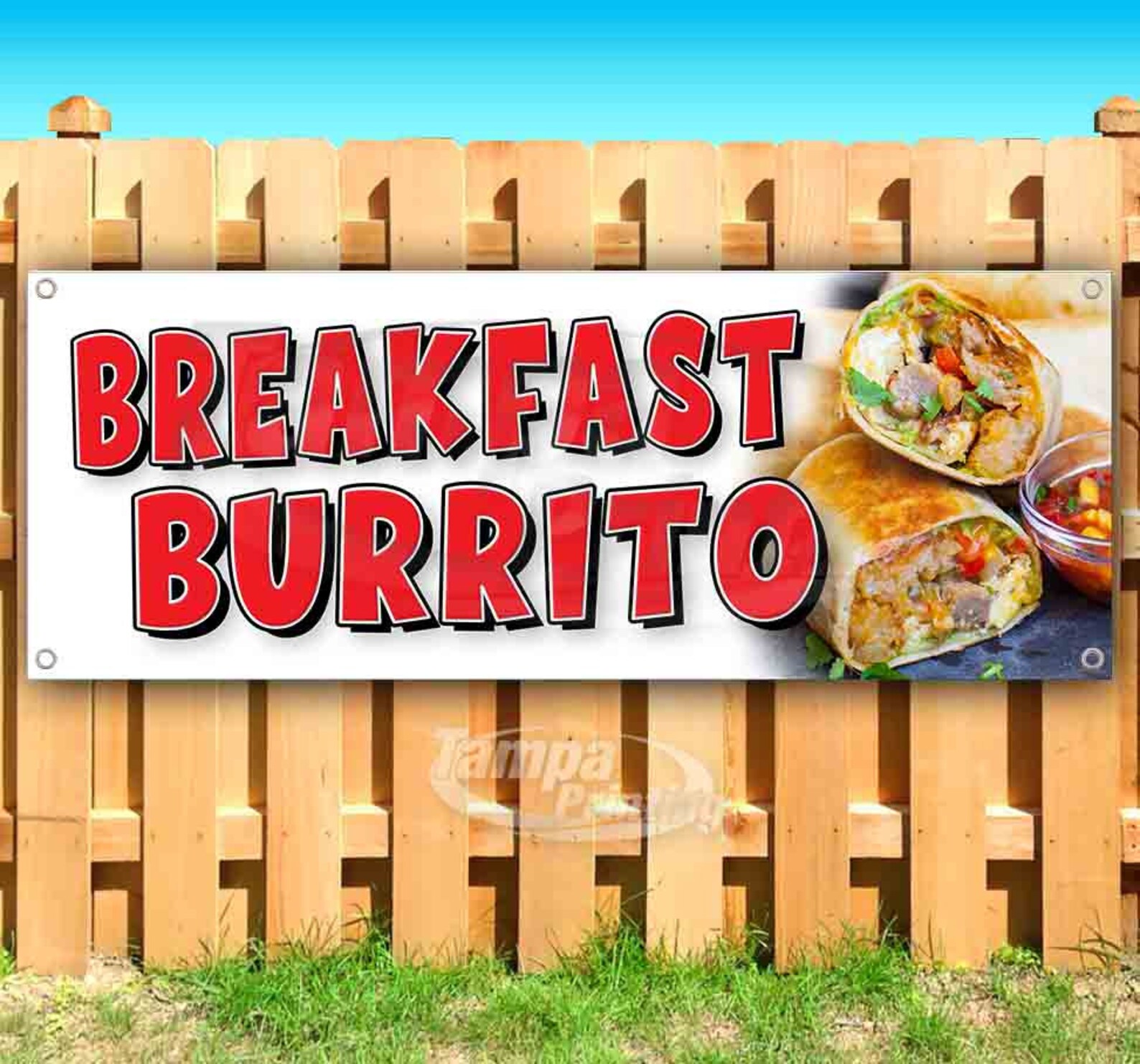 Breakfast Burrito 13 Oz Banner Non-fabric Heavy-duty Vinyl - Etsy