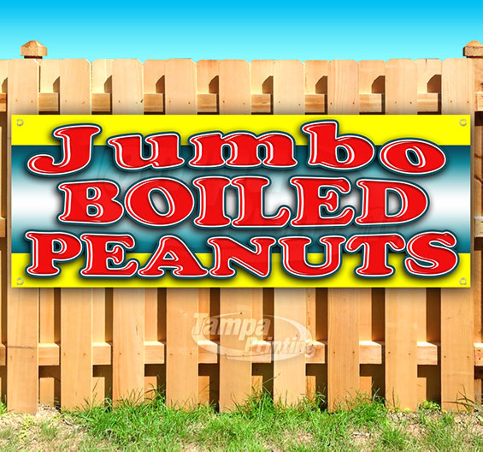 Jumbo Boiled Peanuts 13 Oz Heavy Duty Vinyl Banner Sign With Metal ...