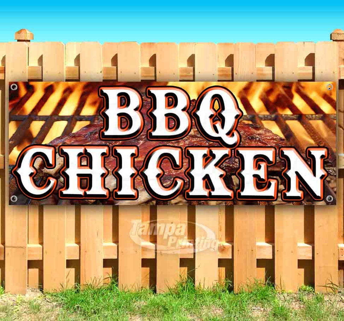 BBQ Chicken 13 Oz Heavy Duty Vinyl Banner Sign With Metal - Etsy