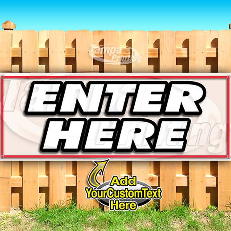 Enter Here Sign - Etsy