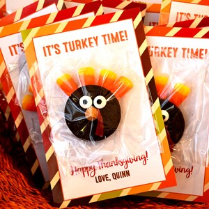 Thanksgiving Cookie Card, Thanksgiving Printable, Turkey Cookie Card ...